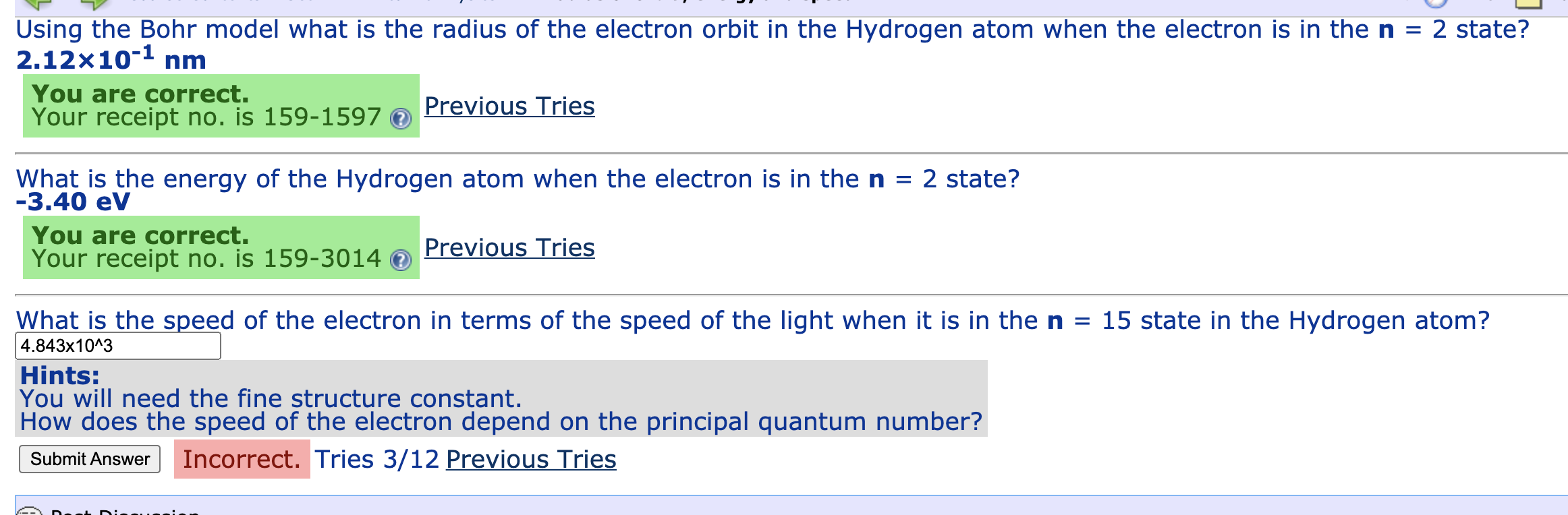 Solved Using the Bohr model what is the radius of the | Chegg.com