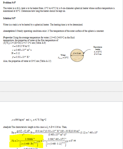 Solved [Heat Transfer]. Below is part of a solution to a | Chegg.com