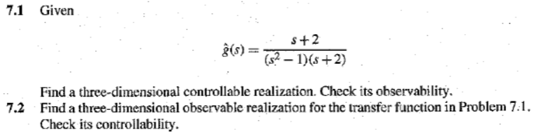 Solved 7 1 Given Find A Three Dimensional Controllable