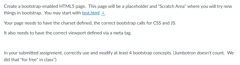 Create a bootstrap-enabled HTML5 page. This page will | Chegg.com Create a bootstrap-enabled HTML5 page. This page will | Chegg.com