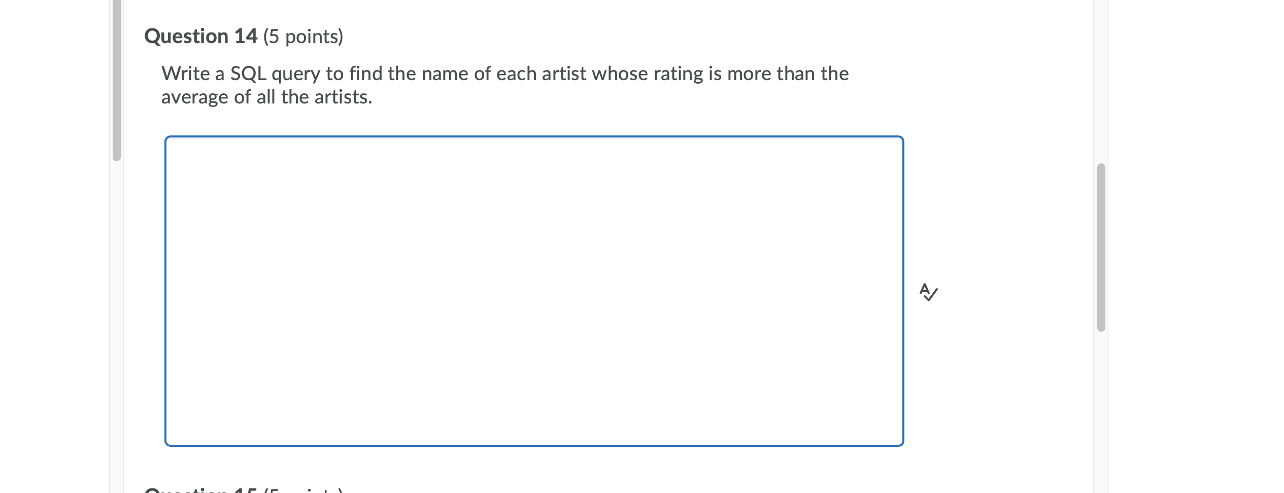 Solved Art Performance Database Consider the following | Chegg.com