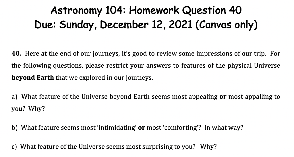 Solved Astronomy 104: Homework Question 40 Due: Sunday, | Chegg.com