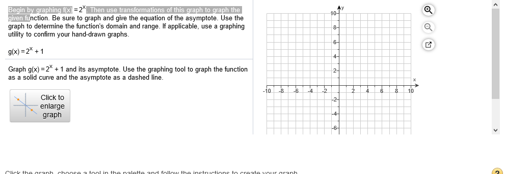 Solved AY 10 Begin by graphing f(x) = 2 Then use | Chegg.com