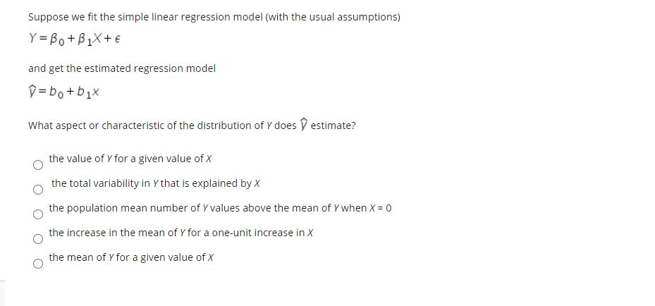 Solved Suppose we fit the simple linear regression model | Chegg.com