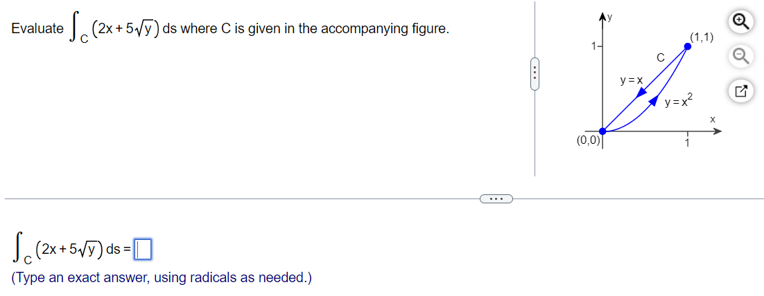 Solved Evaluate ∫C(2x+5y) ds where C is given in the | Chegg.com
