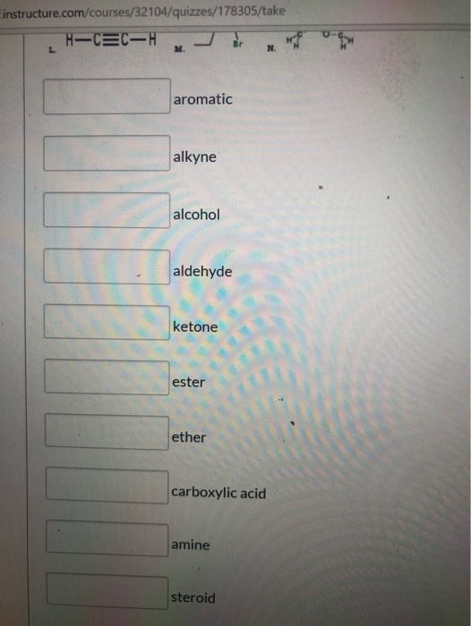 Solved: Match Each Functional Group To The Structure That ... | Chegg.com