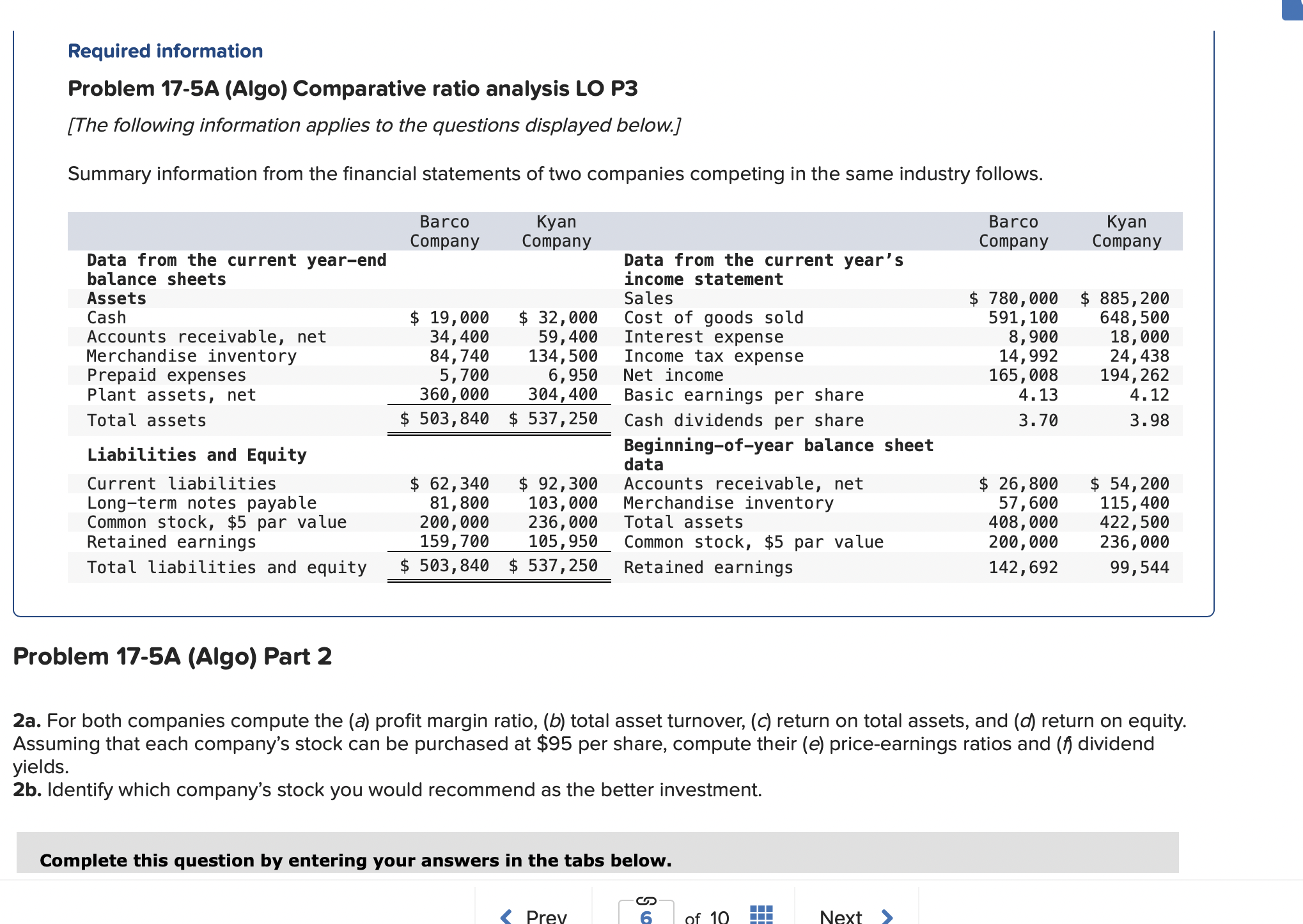 Solved market price per common shareProblem 17-5A (Algo) | Chegg.com