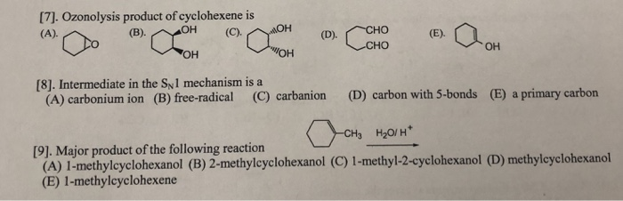 Ozonolysis Of Cyclohexene The Alkene C6H10 Producing OHC(CH2)4CHO On
