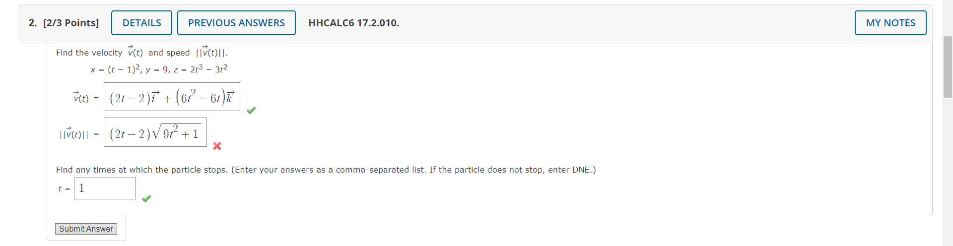 Solved Find The Velocity V T And Speed ∥v T ∥