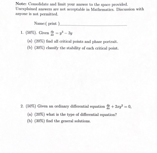 Solved Note: Consolidate and limit your answer to the space | Chegg.com