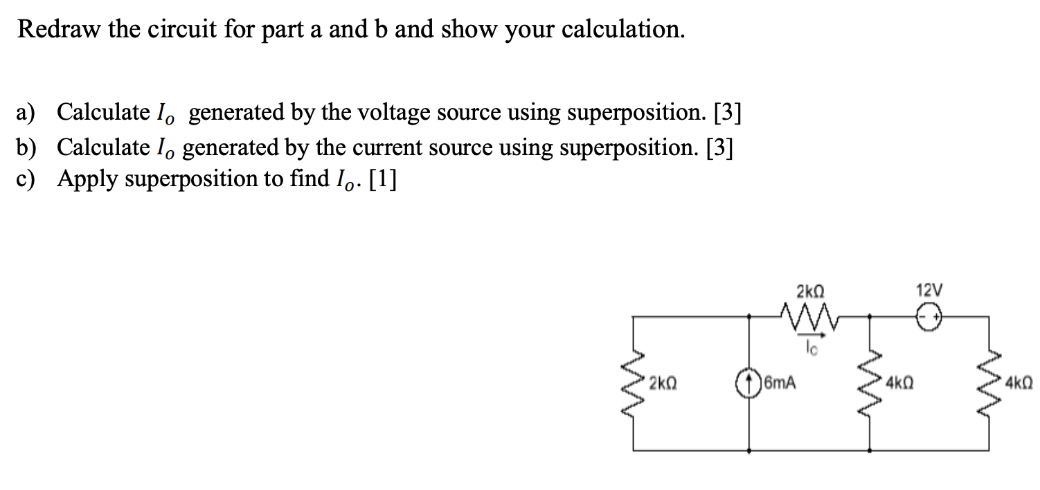 Solved Redraw the circuit for part a and b and show your | Chegg.com