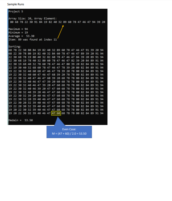 Solved Write a C program to create array, with random | Chegg.com