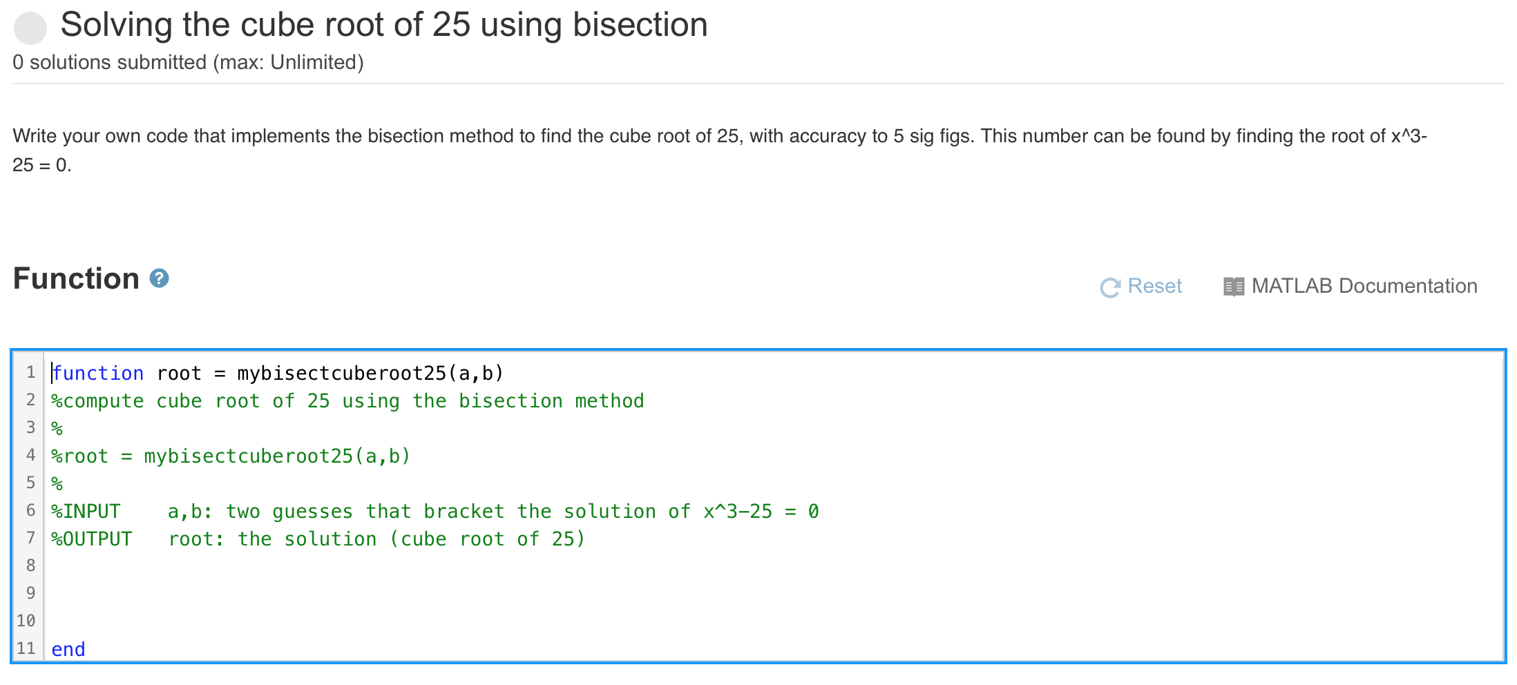 Solved Solving the cube root of 25 using bisection O | Chegg.com