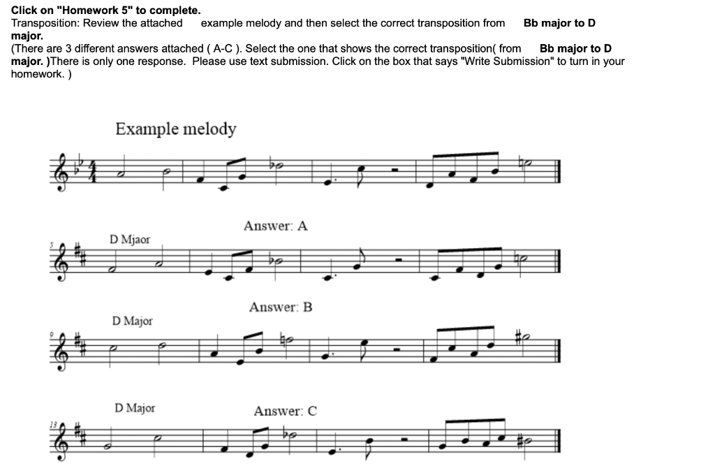 Click on "Homework 5 " to complete. Transposition: | Chegg.com