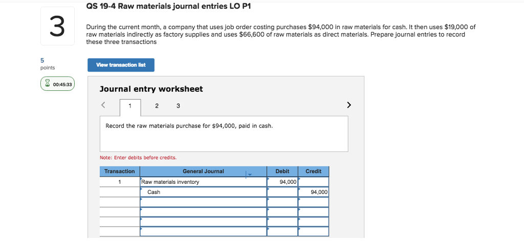Solved QS 19-4 Raw materials journal entries LO P1 During | Chegg.com