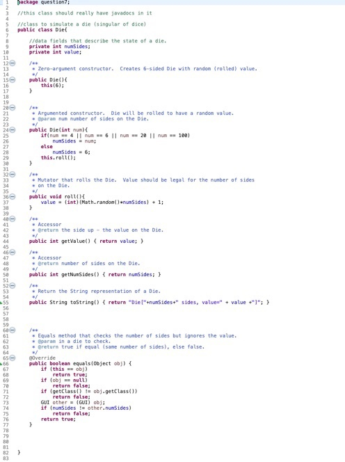 7. (ArrayBag, DiceArrayBagTester) Every real gamer | Chegg.com