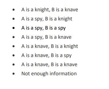 Solved 7. You are on an island inhabited by three types of | Chegg.com