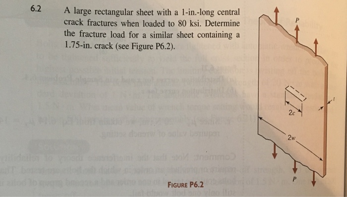 Solved 6.2 A large rectangular sheet with a 1-in.-long | Chegg.com