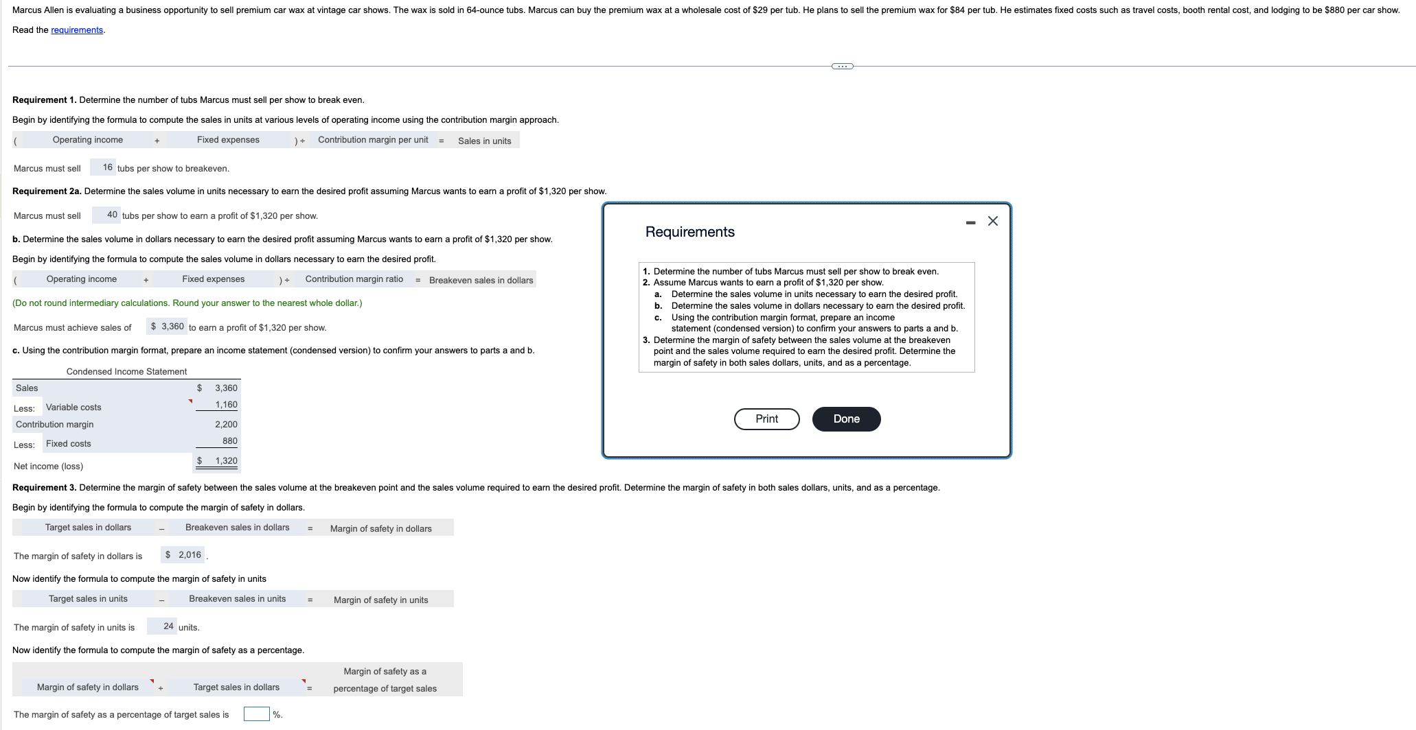 Solved Operating income + ﻿Fixed expenses | Chegg.com