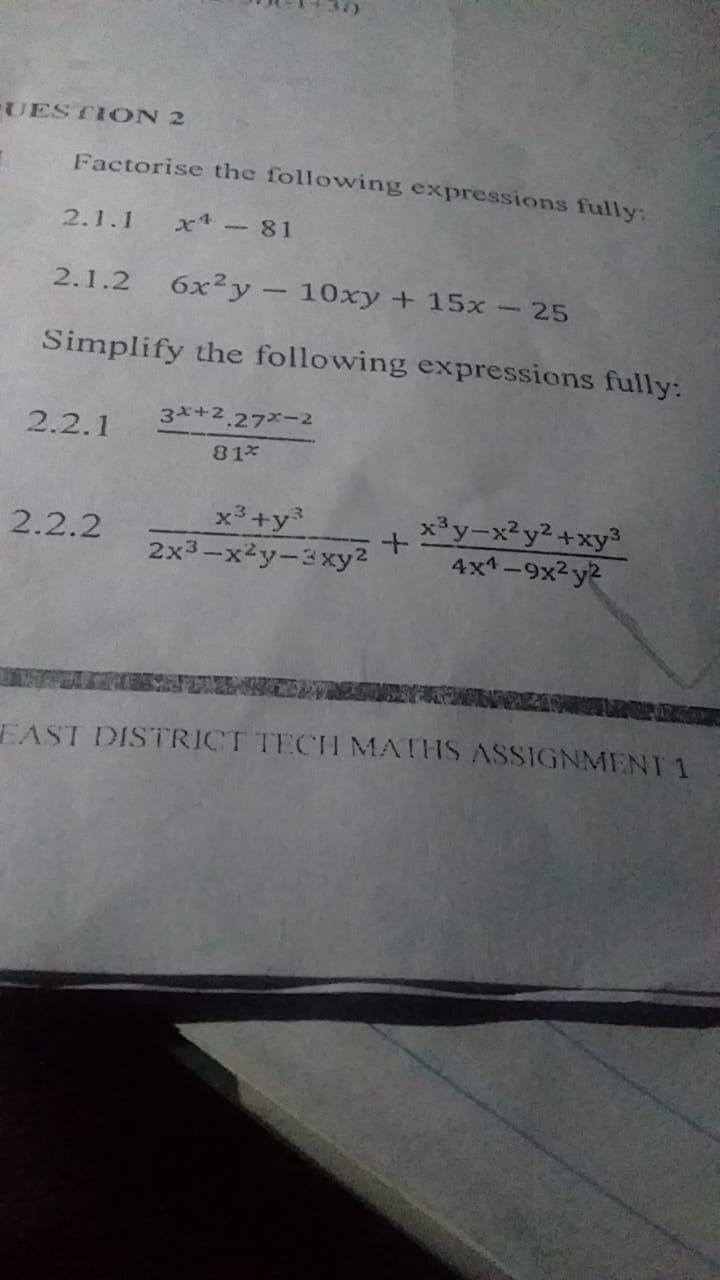 Solved VES FRON 2 Factorise the following expressions fully: | Chegg.com