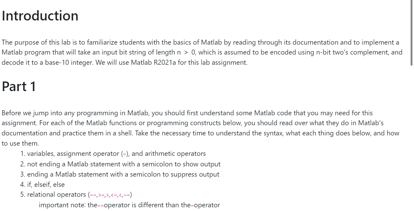 Decode function for Matlab without using functions | Chegg.com