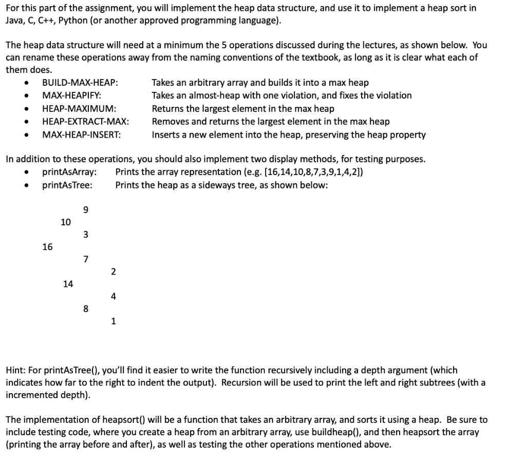 For this part of the assignment, you will implement | Chegg.com