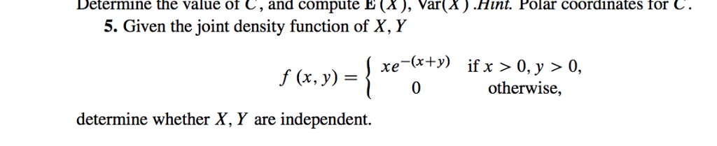 Solved Determine the value of C, and compute E(X), Var(X ) | Chegg.com