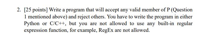 Solved [25 ﻿points] ﻿Write a program that will accept any | Chegg.com