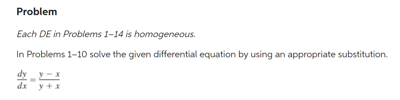 Solved I have a differential equation problem. | Chegg.com