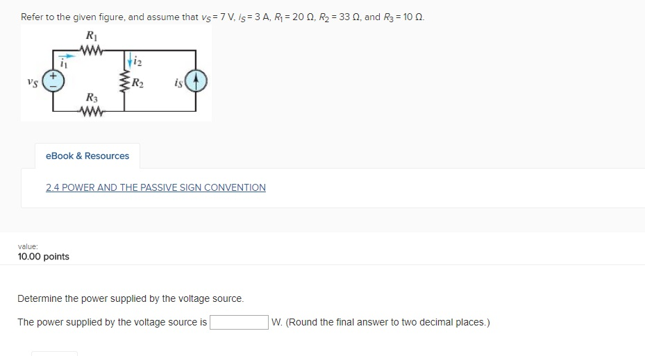Solved Refer To The Given Figure And Assume That Vs 7v Is