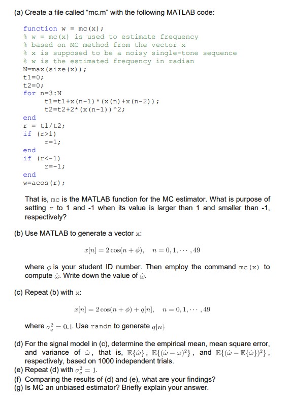 Solved Spectral analysis involves determining the | Chegg.com