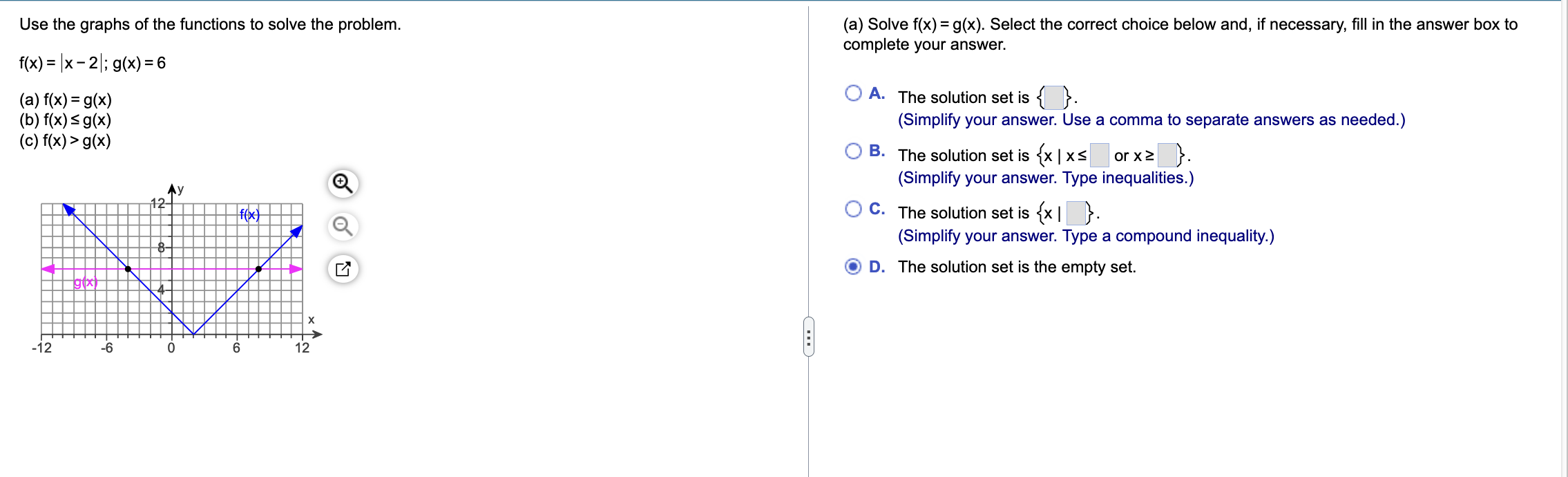 Solved Use the graphs of the functions to solve the problem. | Chegg.com