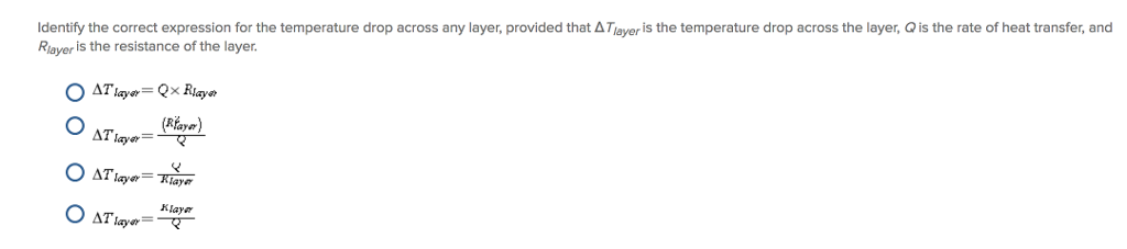 Solved Identify the correct expression for the temperature | Chegg.com
