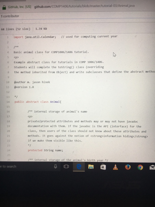 Solved Outlook 00令10:30 PM GitHub, Inc. Animal Consider the | Chegg.com
