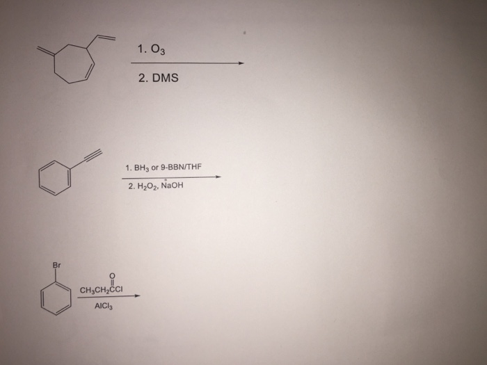 Solved 1. ?? 2. DMS 1. BH3 or 9-BBN/THF 2. H202, NaOH | Chegg.com