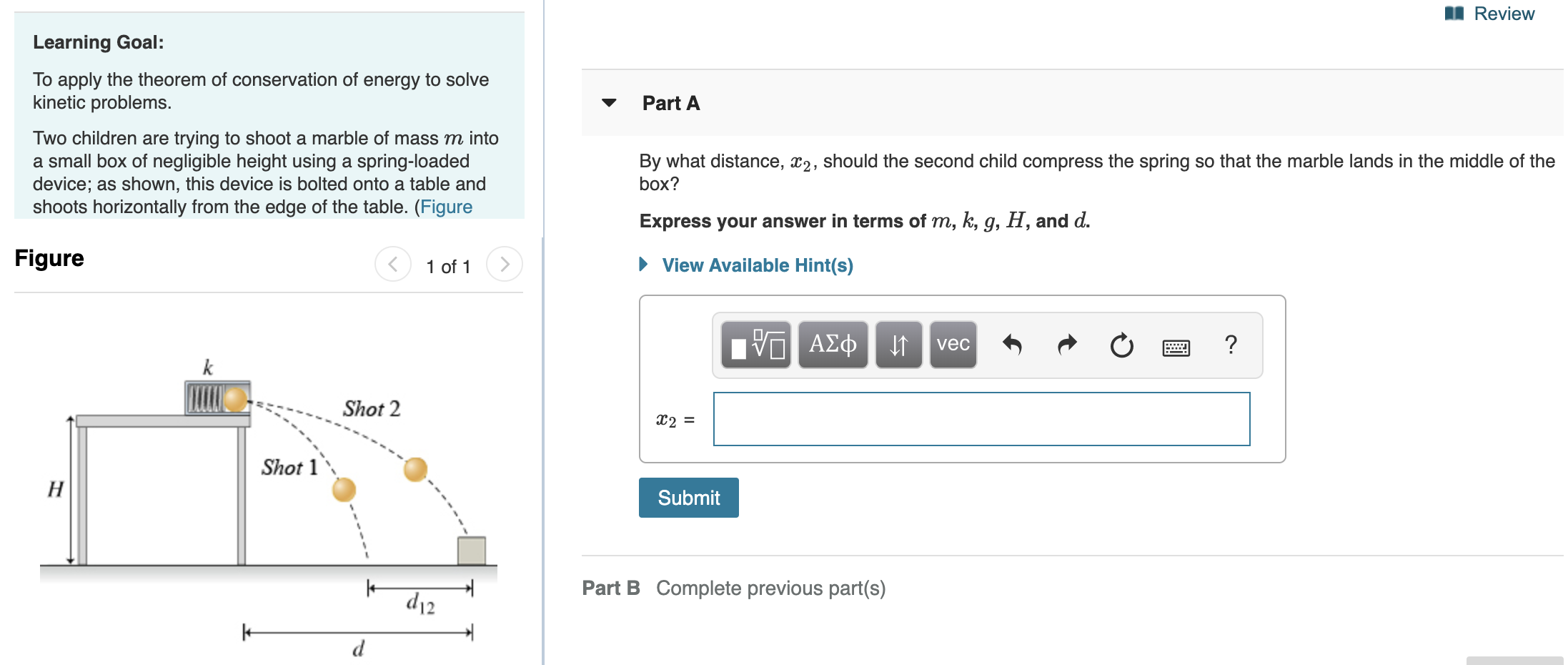 Solved Review Part A Learning Goal: To apply the theorem of | Chegg.com