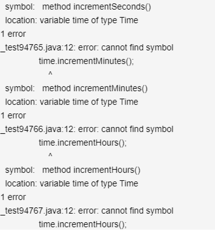 Solved lic class Time private int hours; private int | Chegg.com