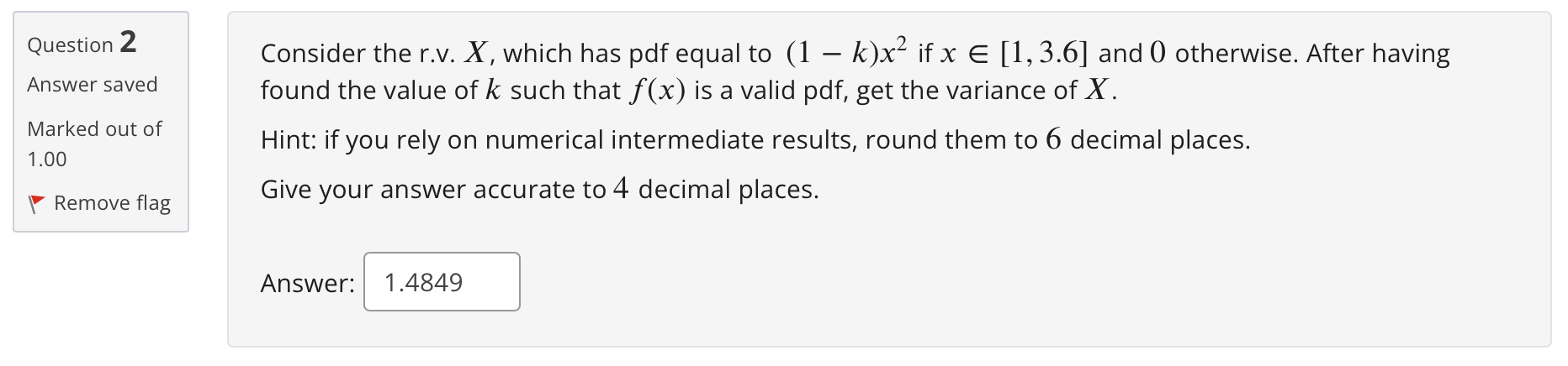 Solved Consider the r.v. 𝑋 X , which has pdf equal to | Chegg.com