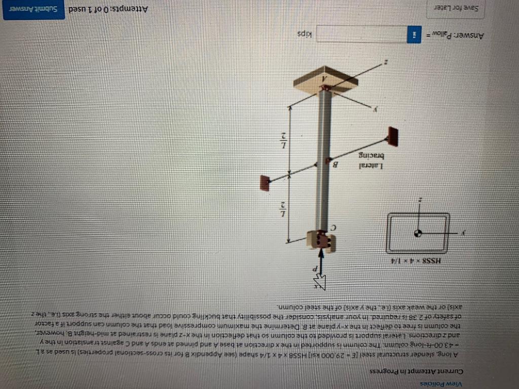 Solved View Policies Current Attempt in Progress Along | Chegg.com