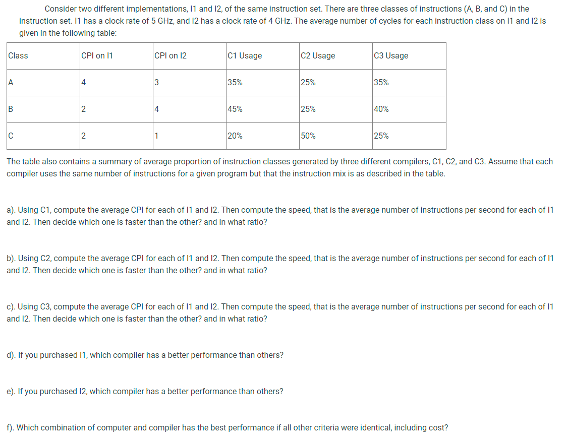 Solved Consider two different implementations, 11 and 12, of | Chegg.com
