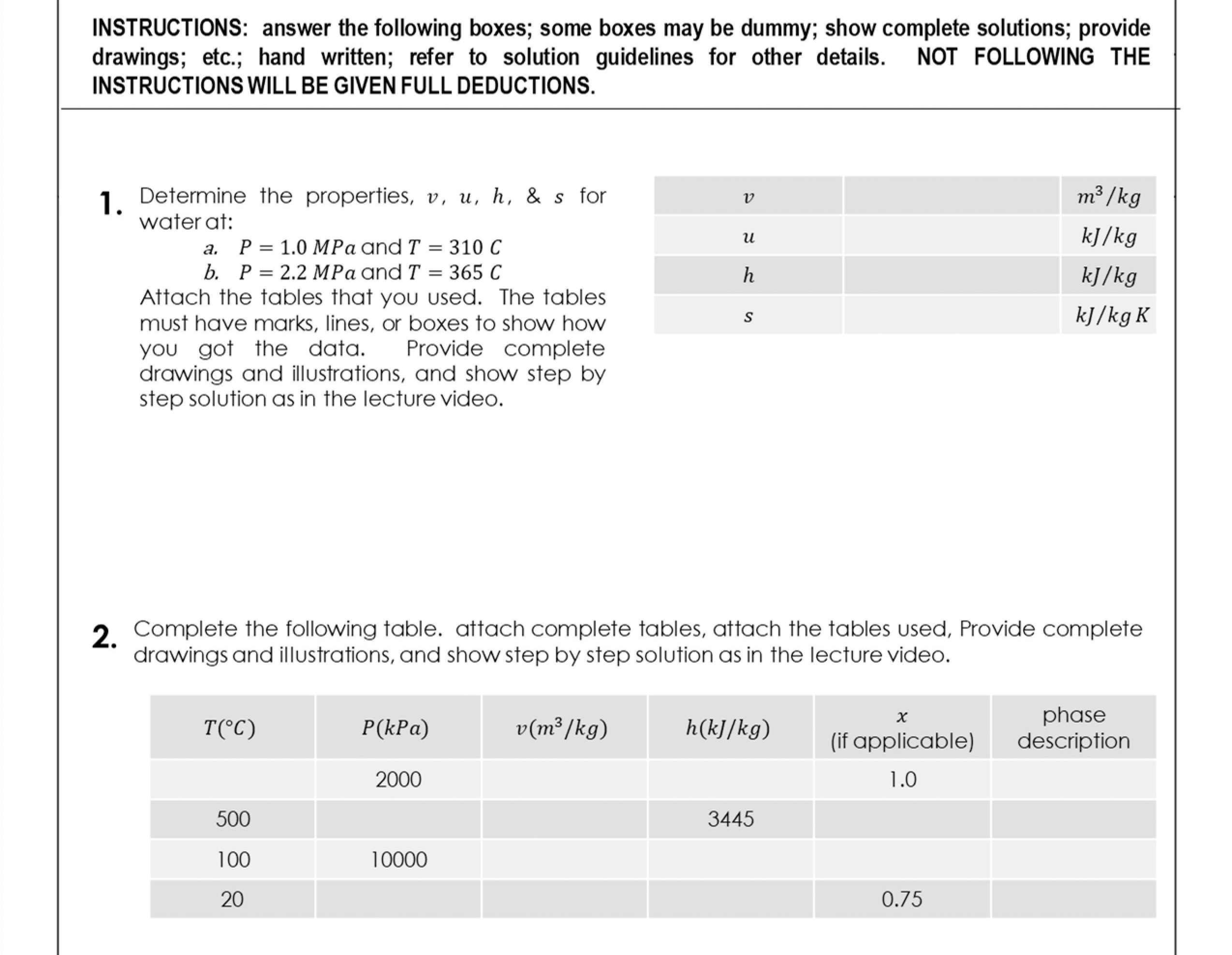 Solved INSTRUCTIONS: answer the following boxes; some boxes | Chegg.com