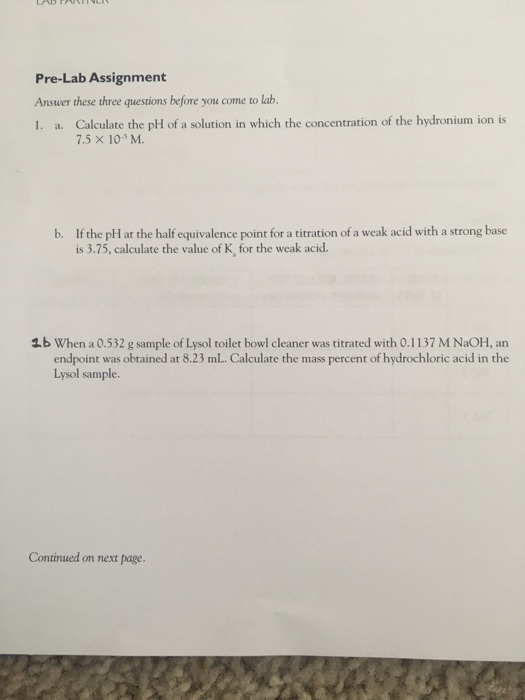 Solved Pre-Lab Assignment Answer these three questions | Chegg.com