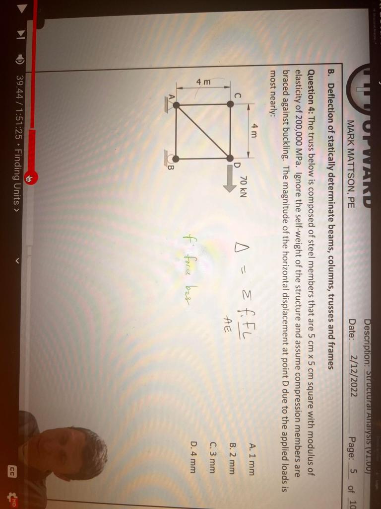 Solved B. Deflection of statically determinate beams, | Chegg.com