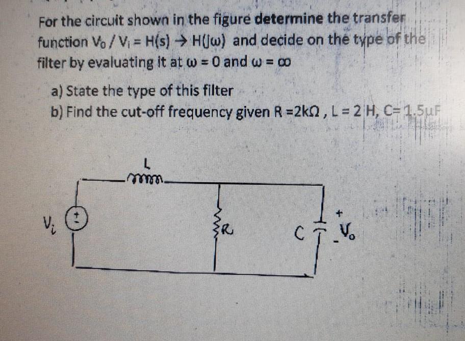 Solved For the circuit shown in the figure determine the | Chegg.com