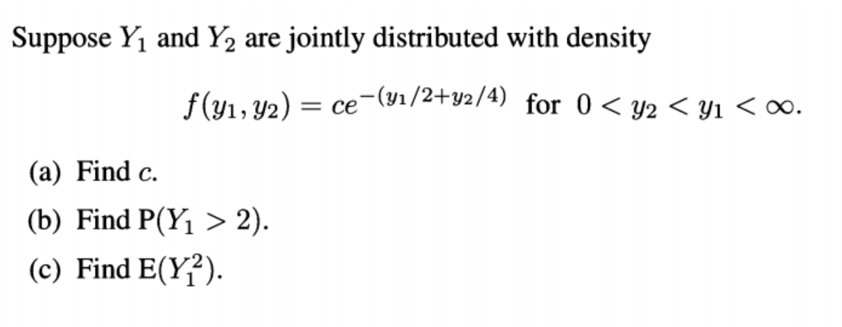Solved Suppose Y1 and Y2 are jointly distributed with | Chegg.com