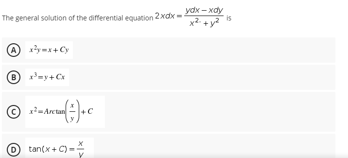 Solved Solve the differential equation y(y2 + x)dx + x(y3 – | Chegg.com