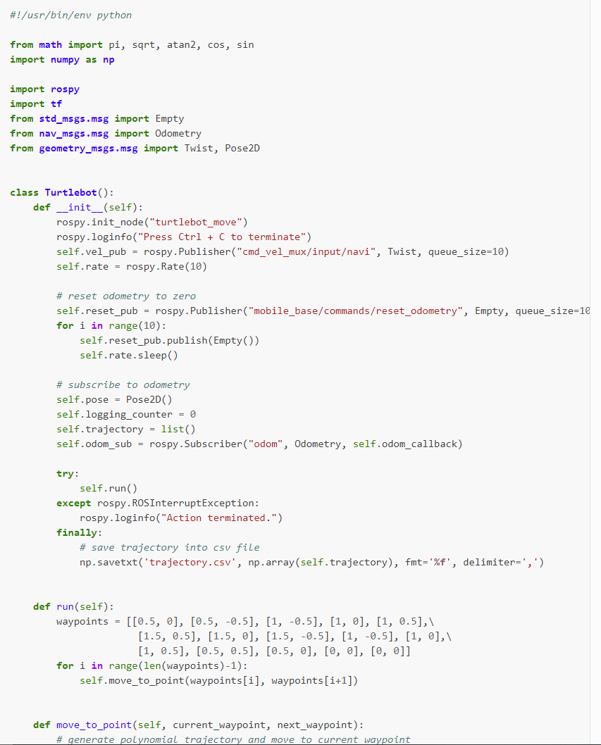 generate smooth trajectories using polynomial time | Chegg.com