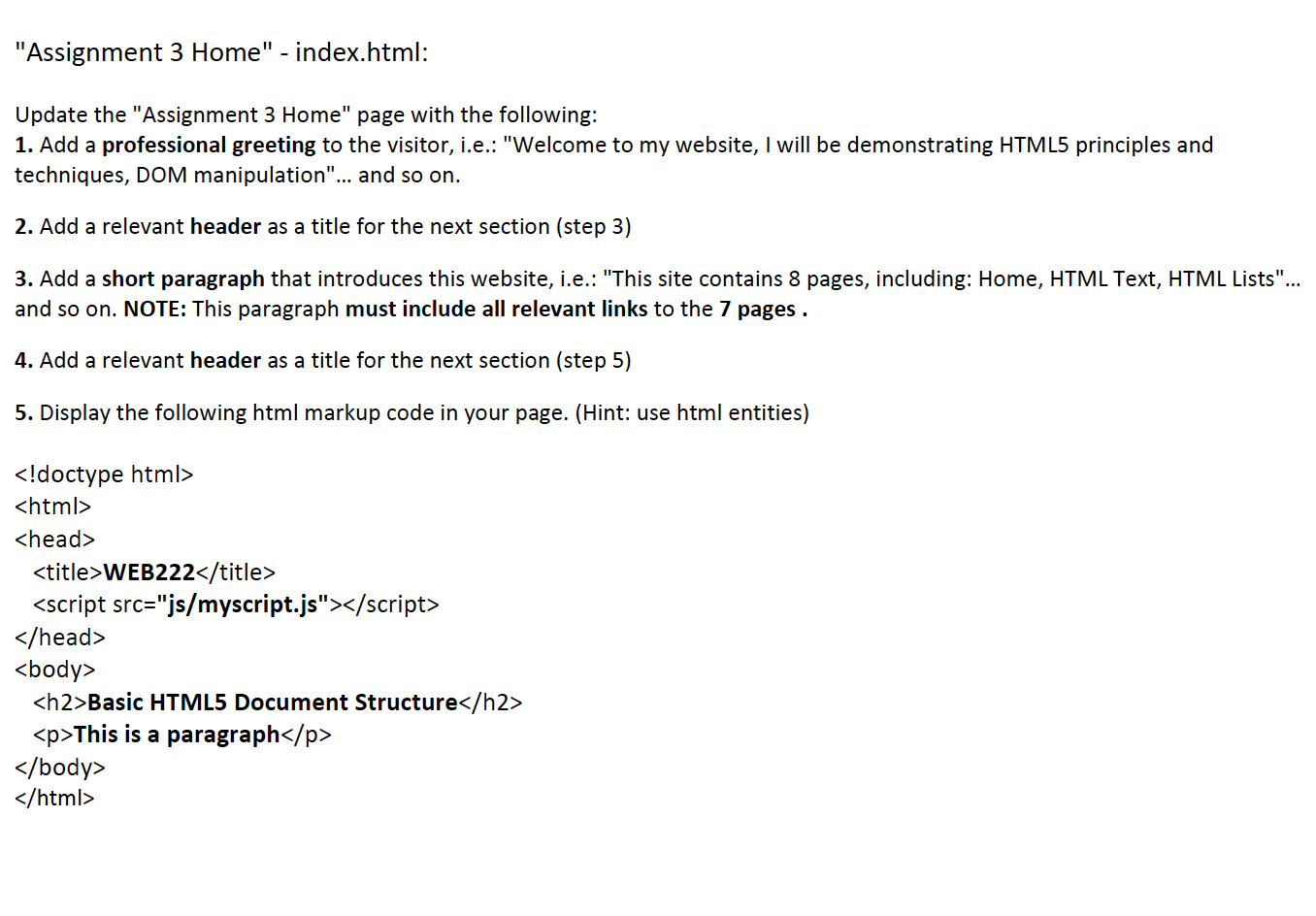 Solved Assignment 3 Home Indexhtml Update The 