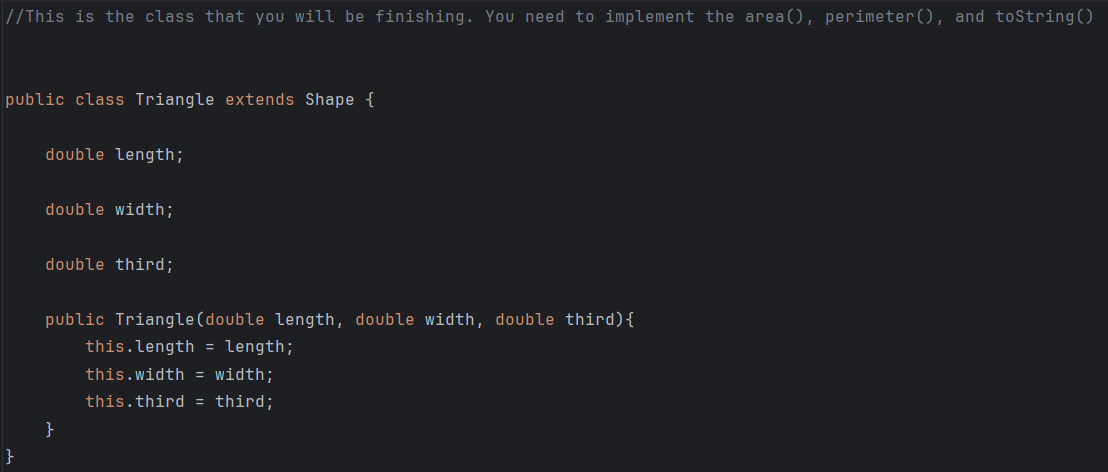 Solved Lab08AbstractShapesabstract classes (warmup)In the | Chegg.com