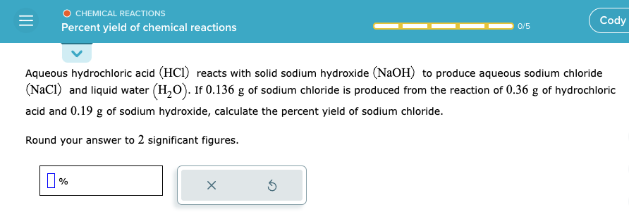 Solved Aqueous hydrochloric acid (HCl) reacts with solid | Chegg.com